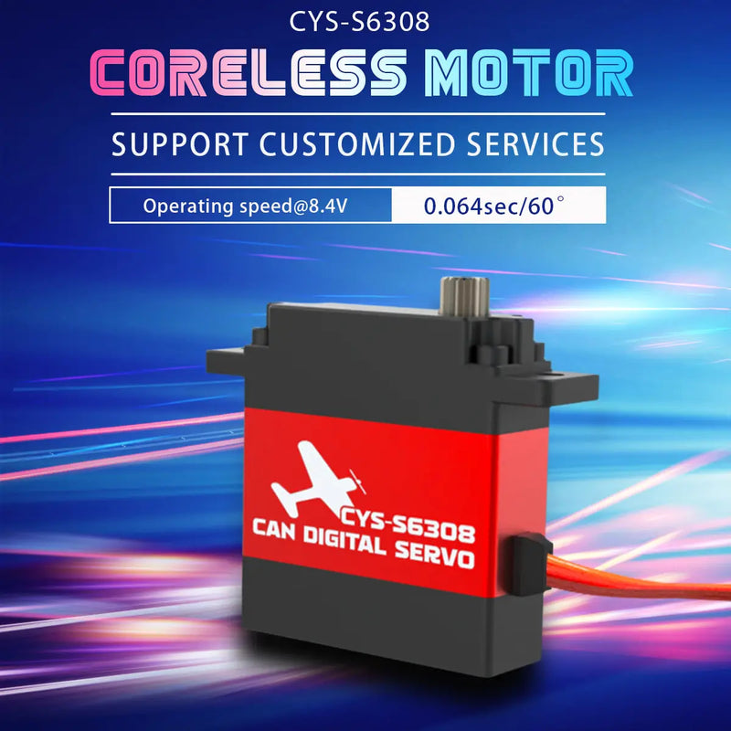 S6308 9kg·cm Coreless Digital Servo | Full Metal Case, CAN Bus, Waterp ...