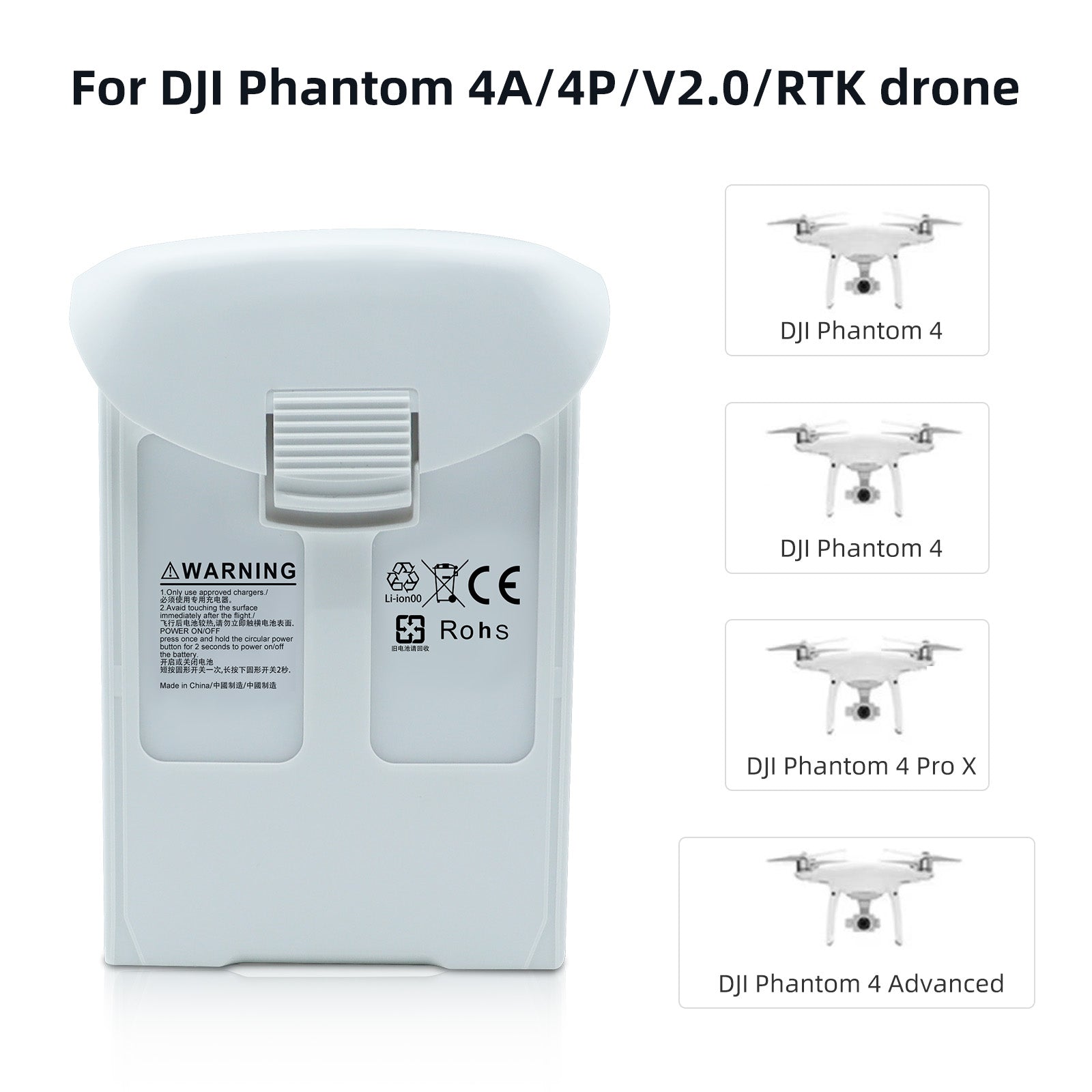 15.2V Phantom 4 Series Battery High Capacity 5870 mAh Fit for DJI Adva ...